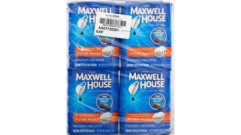Maxwell House Original Roast Ground Coffee Filter Packs 4 Pk X 10 Ct