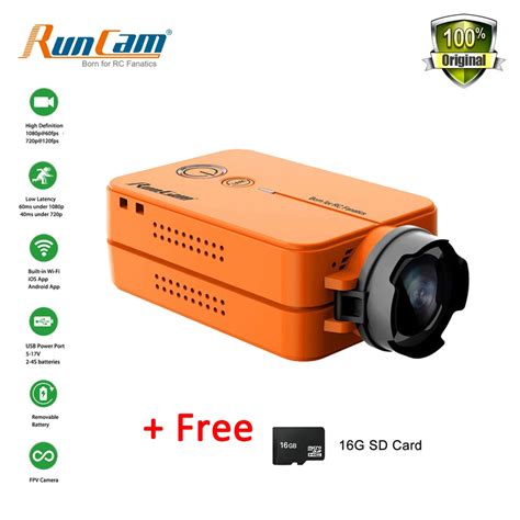 Runcam 2 Runcam2 Hd 1080p 120 Degree Wide Angle Wifi Fpv Camera With