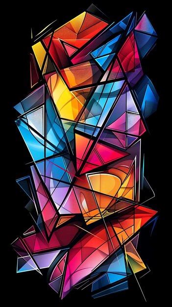 Premium Photo Cubist Art Ink With Fragmented And Angular Designs Cubist Collage Texture Art