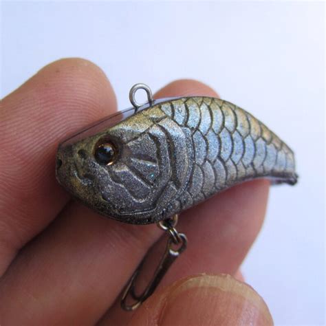 Matte Gold Silver Fishing Lure Rustic Gold Fishing Lure Etsy