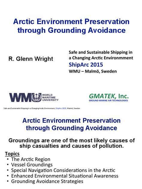 Arctic Environment Preservation Through Grounding Avoidance Pdf Pdf
