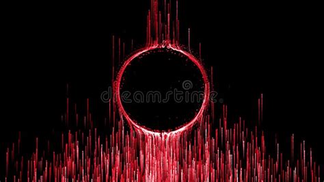 Red Color Glitter Particles Moving Upwards Direction Particles Background Blank Space At Center