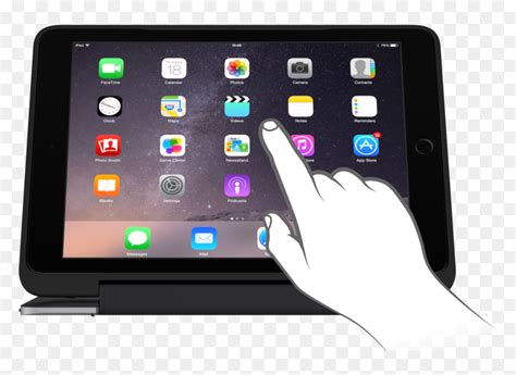 Illustrated Hand Pointing Grey Incipio Keyboard Ipad Air 2 Hd Png