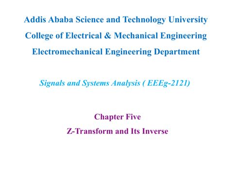 Z Transform And Its Inverse Presentation