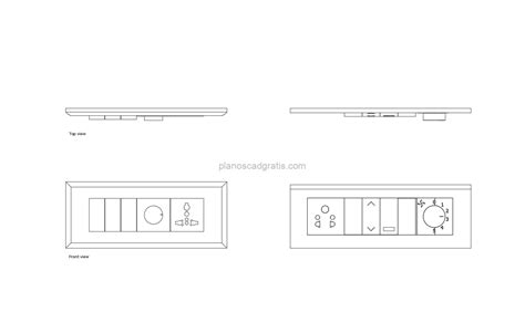 Tablero De Interruptores Planos Cad Gratis