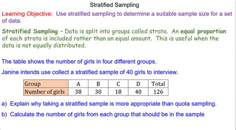 Stratified Sampling Research Methods Mathematics Statistics Notes