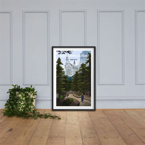 My Neuschwanstein Germany Travel Poster Neuschwanstein Germany Print