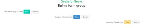 Bulma Form Group Geeksforgeeks