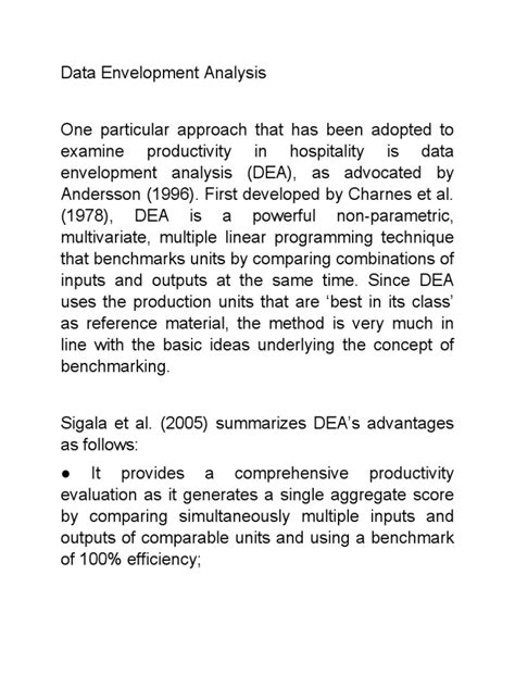 data envelopment analysis pdf economies business