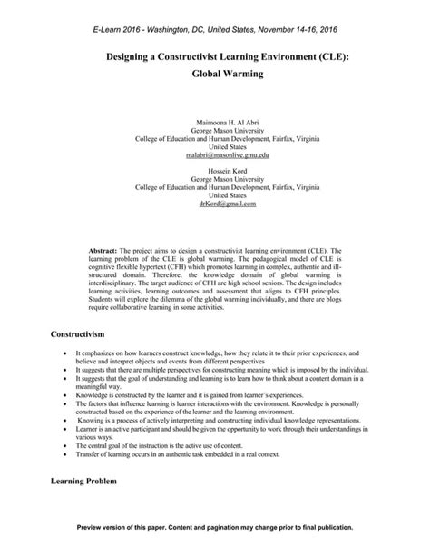 Designing A Constructivist Learning Environment Pdf