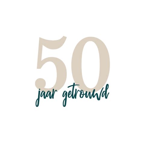 Stoere Jubileum Uitnodiging 50 Jaar Getrouwd