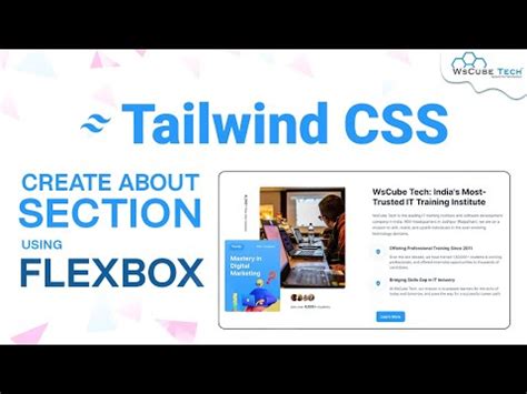 Learn Tailwind CSS How To Create About Us Section Using Flexbox Mind