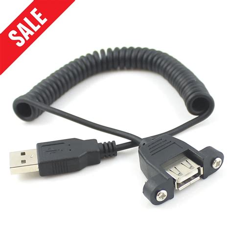 Scalable USB Extension Can Be Fixed With Screw Hole USB Spring Line Straight About 1 5 Meters In