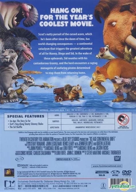 YESASIA Ice Age Continental Drift DVD Hong Kong Version DVD Th Century Fox