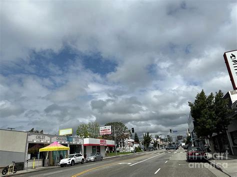 Westwood Blvd At Santa Monica Blvd Street Scene Westwood California Usa Photograph By John