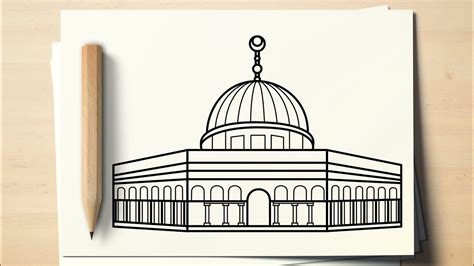 Simple Drawing Al Aqsa Mosque Simpledrawing Mosque Alaqsa Palestine