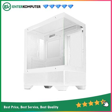 Jual Casing Cube Gaming Yash White Matx Tempered Casing Pc Gaming