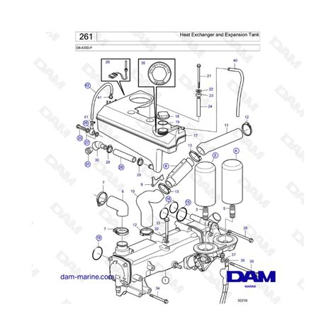 Volvo Penta D6 435D F Heat Exchanger Expansion Tank DAM Marine