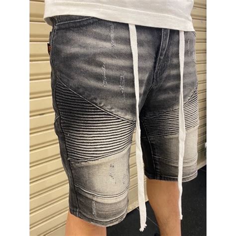 กางเกงยีนส์ขาสั้นไบเกอร์ Fiftyfivebrand Thaipick