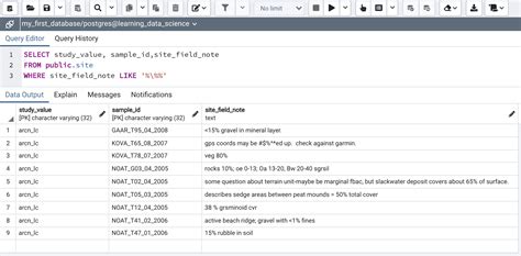 lesson 009 advanced filtering using sql where elfinwood ecology
