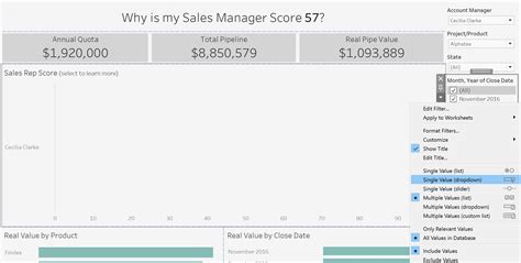 Efficient Filter Layout For Tableau Dashboards — Onenumber