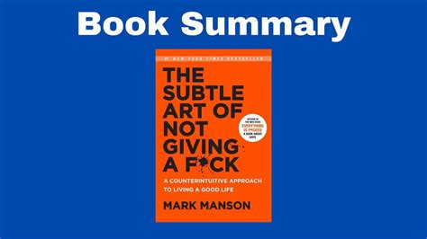 Book Summary The Subtle Art Of Not Giving A Fuck Eric Sandroni