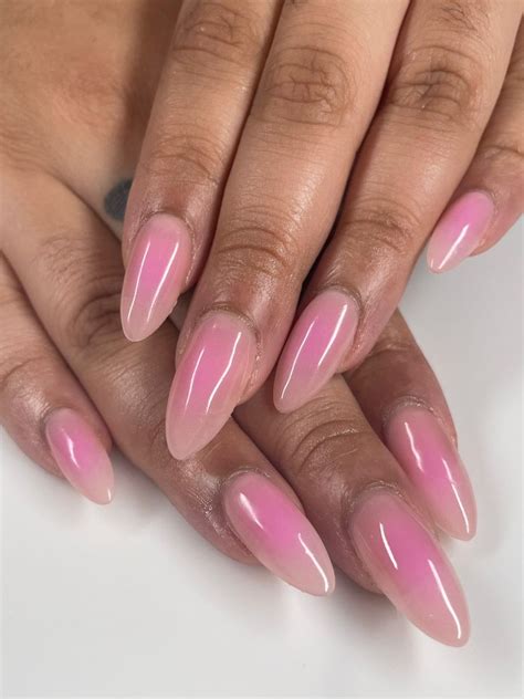 Airbrush Nails Nail Art Pink Light Blush Pink Nails Soft Nails
