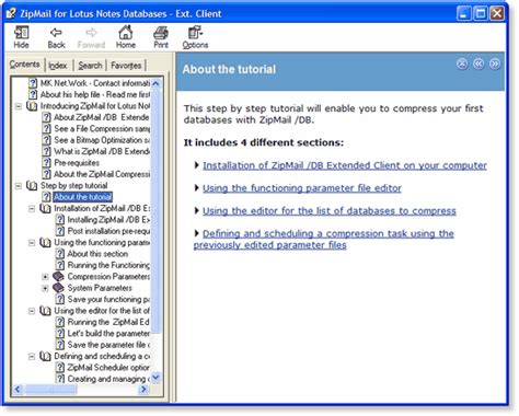 zipmail zip compression for lotus notes databases extended client