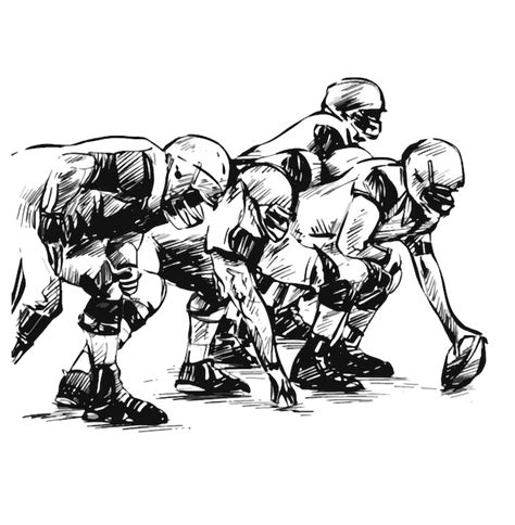 Premium Vector Drawing Of American Football Team
