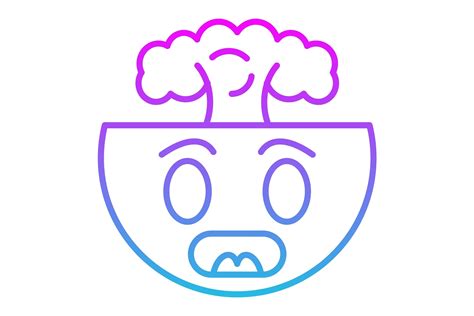 Mind Blown Emoji Line Gradient Icon Graphic By Maan Icons · Creative