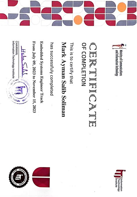 Mark Ayman Salib On Linkedin Embeddedsystems Iticertificate Careerdevelopment
