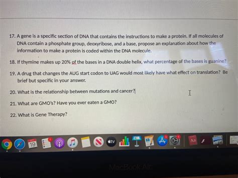 Solved A Gene Is A Specific Section Of DNA That Contains Chegg Com