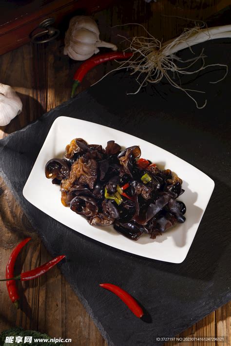 凉拌黑木耳摄影图传统美食餐饮美食摄影图库昵图网