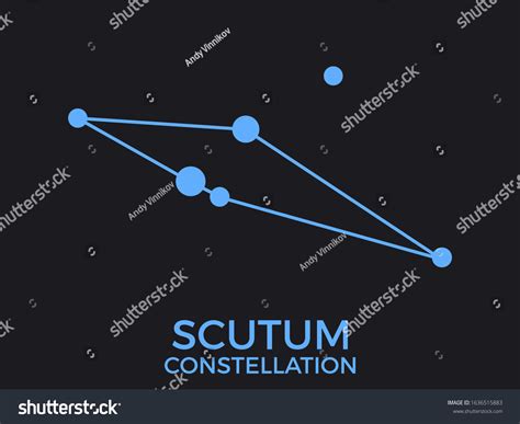 Scutum Constellation Stars Night Sky Cluster Vector De Stock Libre De Regalías 1636515883