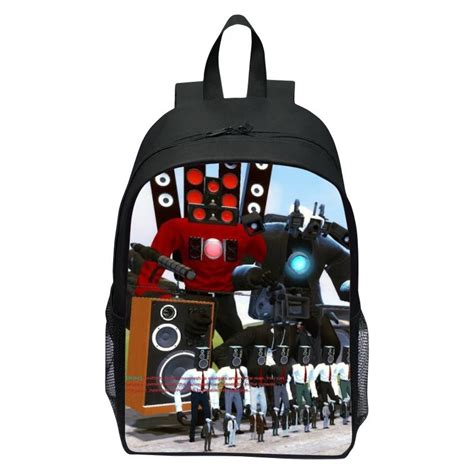 Elementary Backpack For School Skibidi Toilet Large Capacity School Backpack With Zipper For
