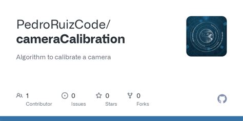 GitHub PedroRuizCode CameraCalibration Algorithm To Calibrate A Camera