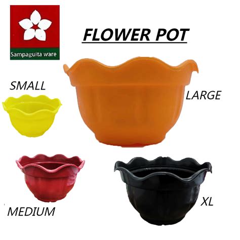 Sampaguita Orange Plastic Flower Pot Small To Extra Large Size Factory