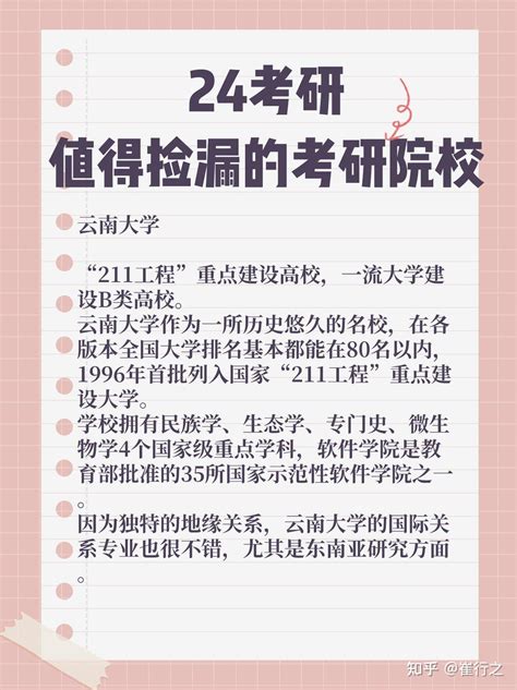 24考研 值得捡漏的考研院校 知乎