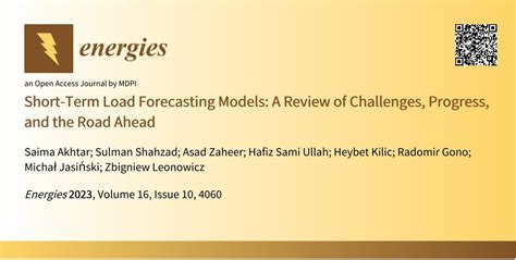 Short Term Load Forecasting Models A Review Of Challenges Progress And The Road Ahead