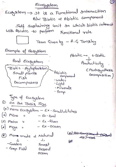Ecosystem Notes Studypur