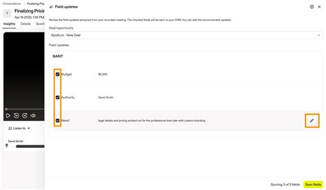 Auto Populate Crm Fields Using Conversation Recordings Apollo