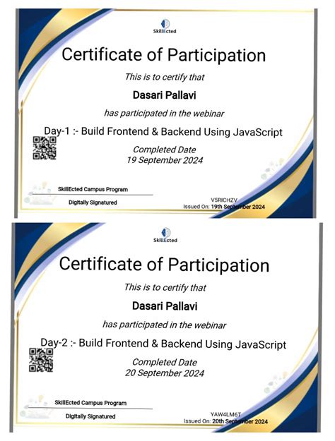 Pallavi Dasari On Linkedin Skillected Javascript Webdevelopment