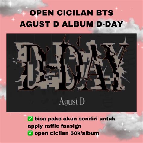 Jual Open Po Cicilan Tabungan Solo Album Suga Agust D D Day D Day