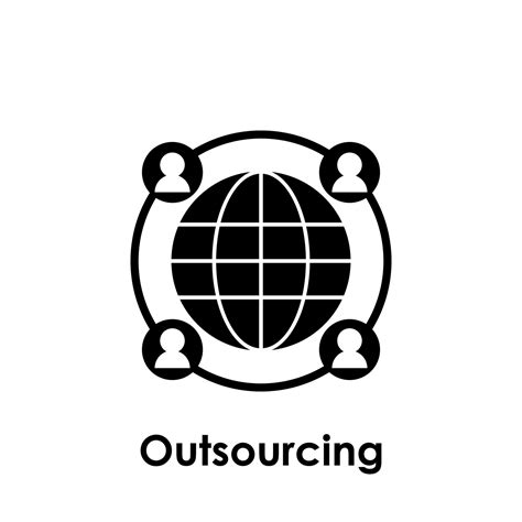 World Circle Workers Outsourcing Vector Icon Illustration 23041101 Vector Art At Vecteezy