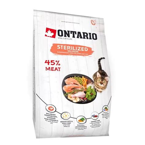 Корм для кошек Ontario Sterilised лосось отзывы