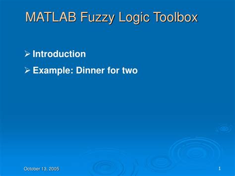 PPT MATLAB Fuzzy Logic Toolbox PowerPoint Presentation Free Download ID