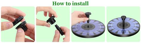 Amztime 25w Solar Fountain Pump Solar Pond Pump With 6 Nozzles Solar