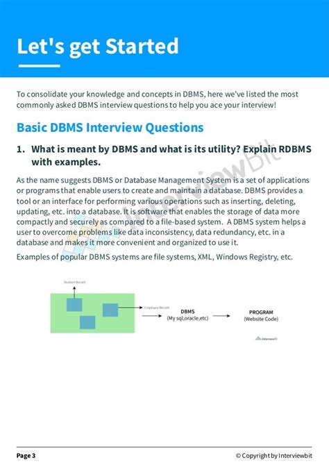 DBMS Interview Questions Pdf