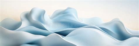 Soft Blue Waves Create A Serene Abstract Landscape With Gentle Curves And Folds Under Warm Light