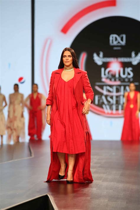 Neha Dhupia Walks The Ramp At Lotus Fashion Week 2019